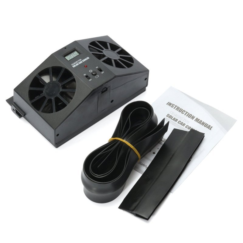 Solar Car Cooling Fan Powered Window Cooler For Interior Ventilation ...